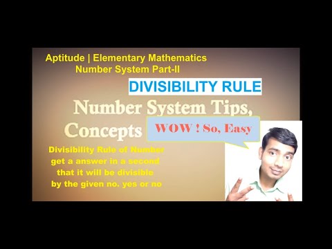 Divisibility Rule | Number System Part-2 | Elementary Mathematics | Aptitude - KeyIndia ...